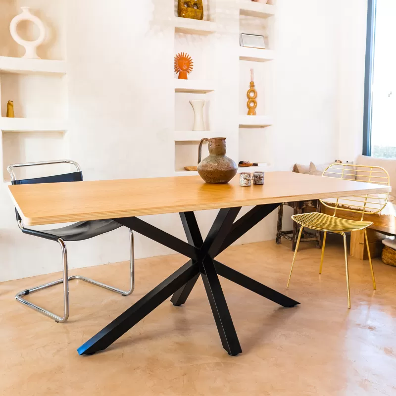 Pied de table croisé en X en acier à configurer sur mesure Pied de table croisé en X en acier à configurer sur mesure